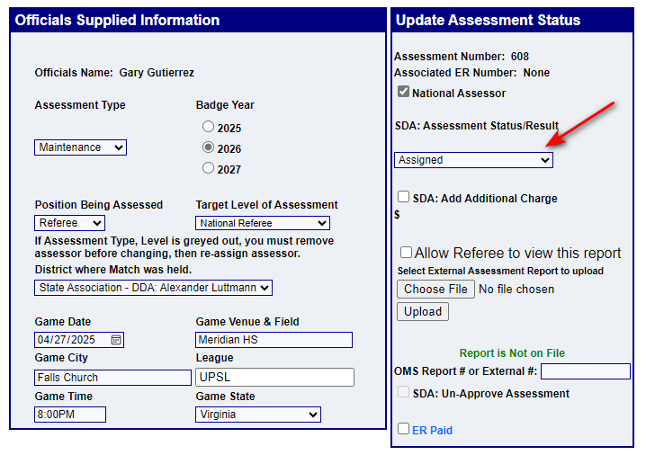 Assigning a Coach to an Evaluation