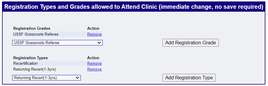 Correct Use of Registration Types and Grades